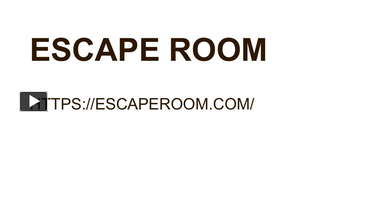 PPT – escape room PowerPoint presentation | free to download - id ...