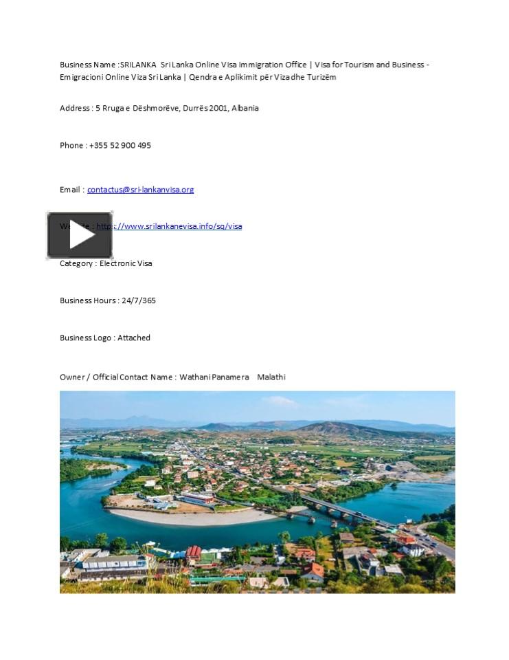 PPT – SRILANKA Sri Lanka Online Visa Immigration Office | Visa for ...