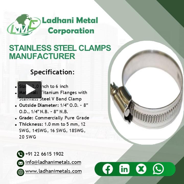 PPT – Stainless Steel Clamps | Titanium Tanks| Titanium Foil| Titanium Sheets PowerPoint ...