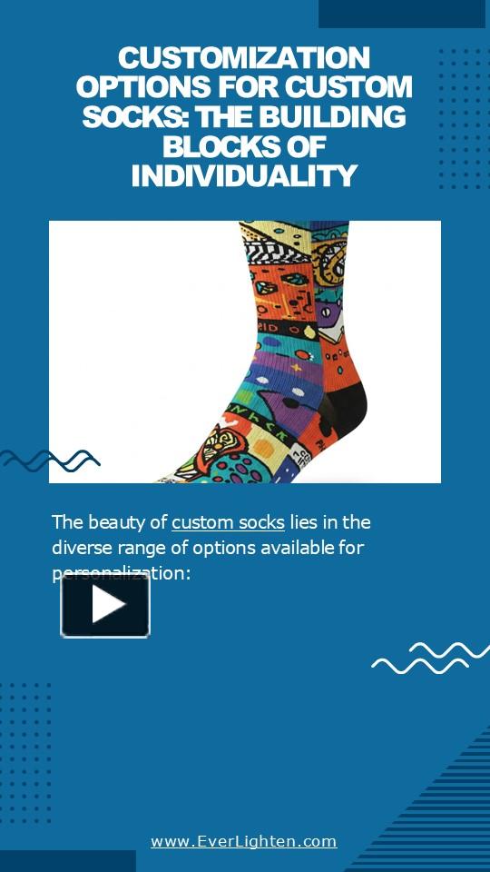 Customization Options for Custom Socks presentation | free to download