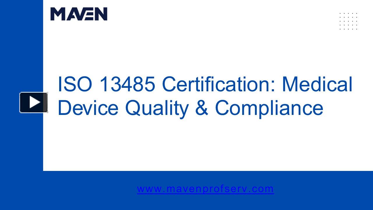 PPT – ISO 13485 Certification: Medical Device Quality & Compliance ...