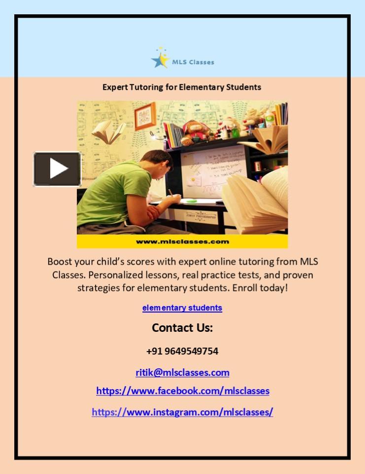 PPT – Expert Tutoring for Elementary Students PowerPoint presentation | free to download - id ...
