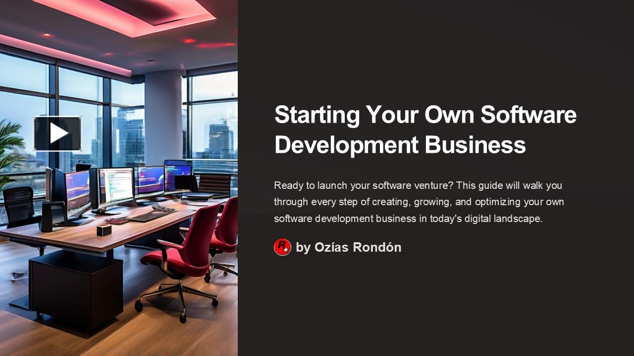 Starting Your Own Software Development Business presentation | free to download