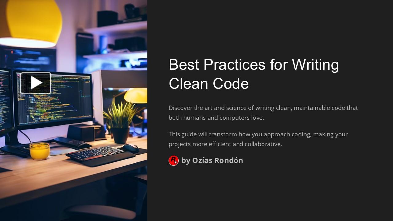 Best Practices for Writing Clean Code presentation | free to download