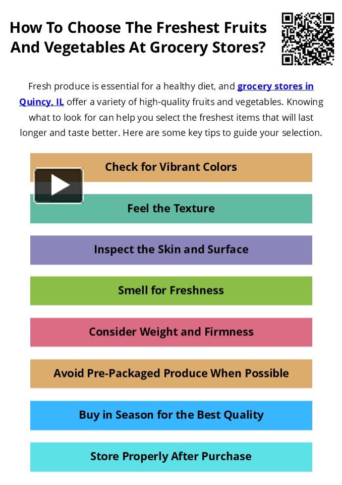 PPT – How To Choose The Freshest Fruits And Vegetables At Grocery ...