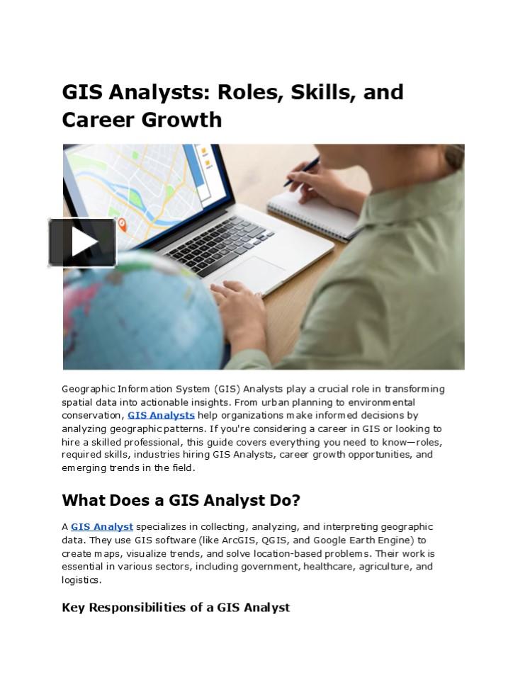 Ppt Gis Analysts Mapping The Future With Spatial Data Powerpoint