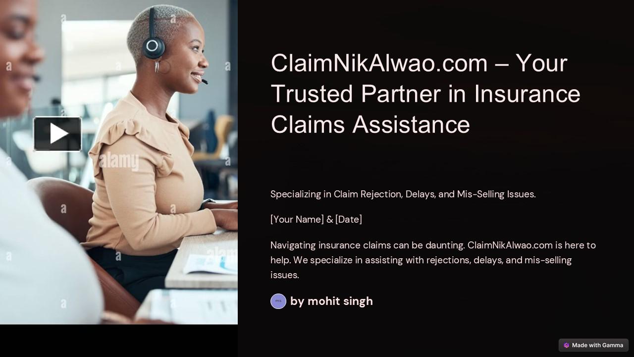 PPT – insurance Claim rejection PowerPoint presentation | free to download - id: 9cacc3-YmRkN