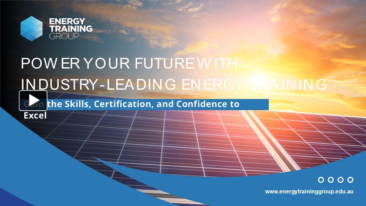 PPT – Online Solar Energy and Battery Courses - Energy Training Group PowerPoint presentation ...