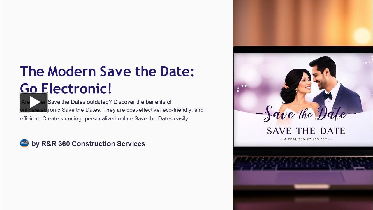 PPT – Save the Date Online | Elegant Digital Invitations – Motion Stamp PowerPoint presentation ...