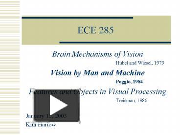 ECE 285 presentation | free to view
