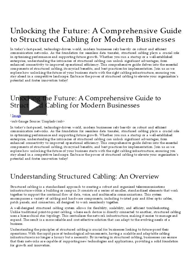 Ppt Structured Cabling Powerpoint Presentation Free To Download Id 9cb1eb Odzln