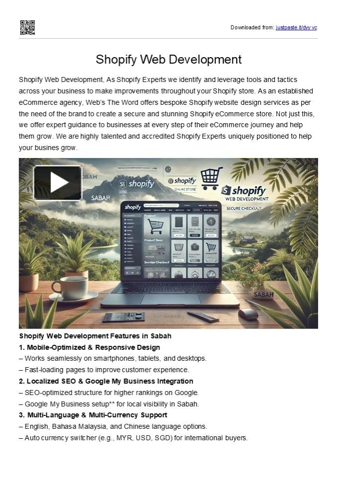 PPT – Shopify Web Development Sabah PowerPoint presentation | free to download - id: 9cb225-YmVmY