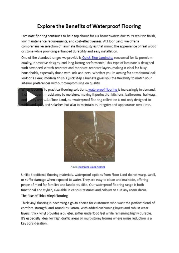 PPT – Explore the Benefits of Waterproof Flooring PowerPoint ...