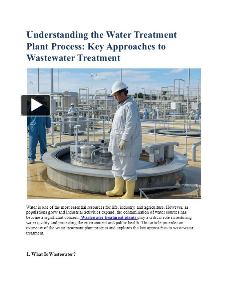 Understanding the Water Treatment Plant Process: Key Approaches to Wastewater Treatment ...