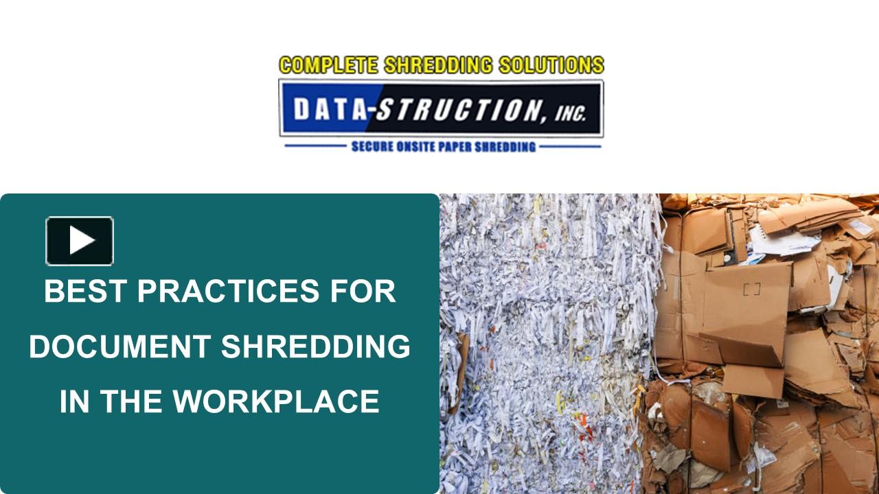 PPT – Best Practices for Document Shredding in the Workplace PowerPoint presentation | free to ...