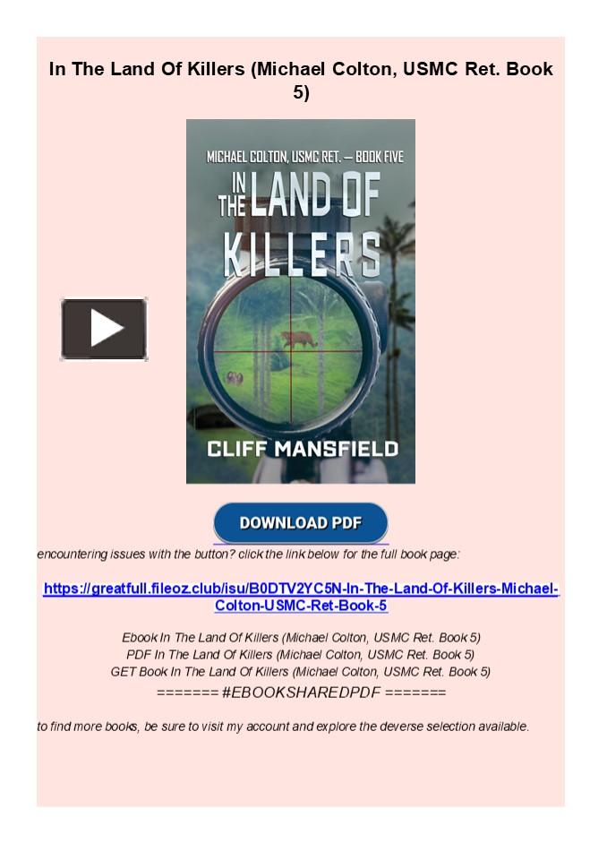 PPT – Kindle In The Land Of Killers (Michael Colton, USMC Ret. Book 5) PowerPoint presentation ...