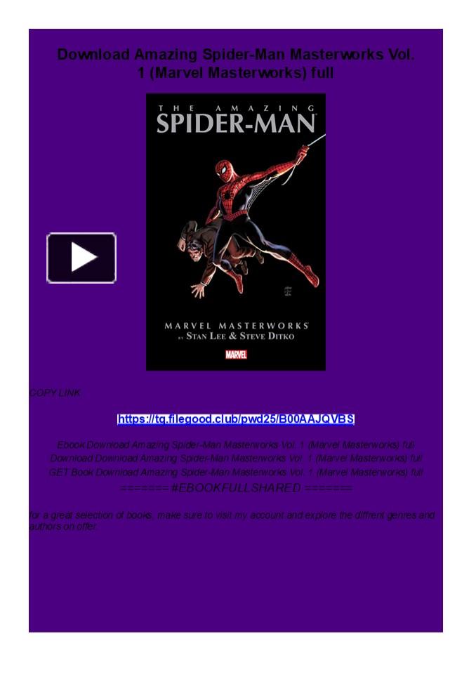 PPT – Download Amazing Spider-Man Masterworks Vol. 1 (Marvel Masterworks) full PowerPoint ...