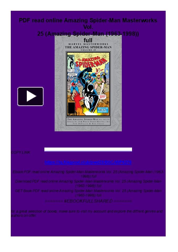 PDF read online Amazing Spider-Man Masterworks Vol. 25 (Amazing Spider-Man (1963-1998)) full ...