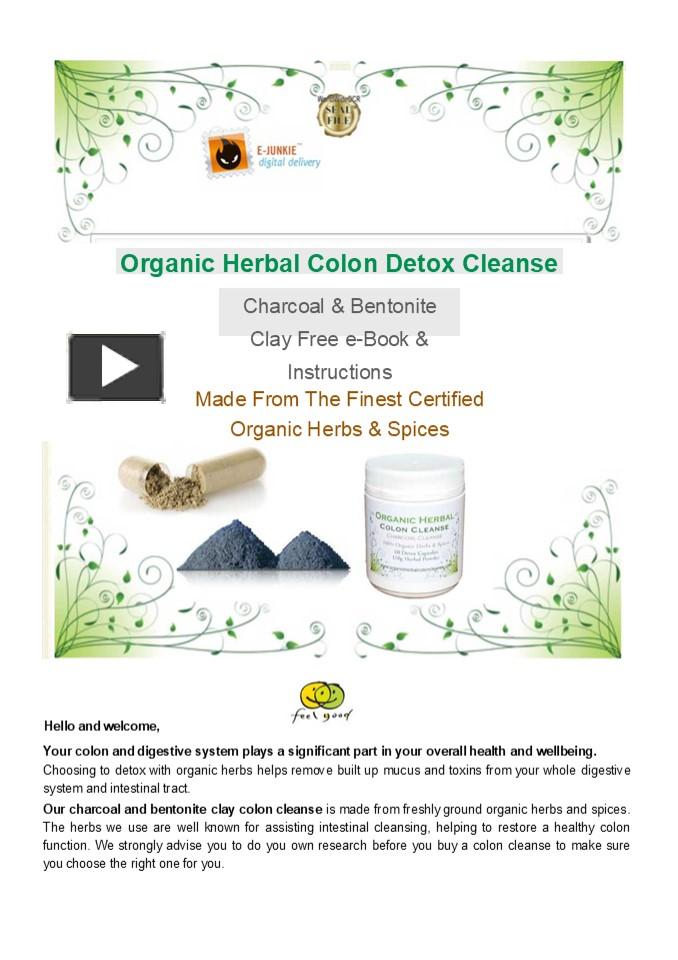 PPT – Organic Herbal Colon Detox Cleanse with Charcoal & Bentonite Clay ...