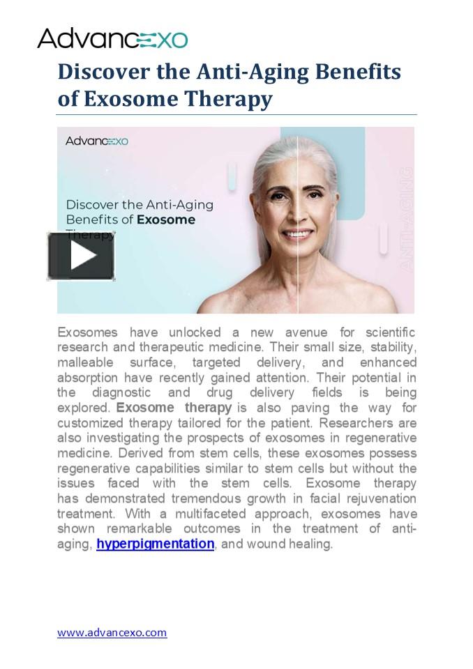 PPT – Discover the Anti-Aging Benefits of Exosome Therapy PowerPoint ...