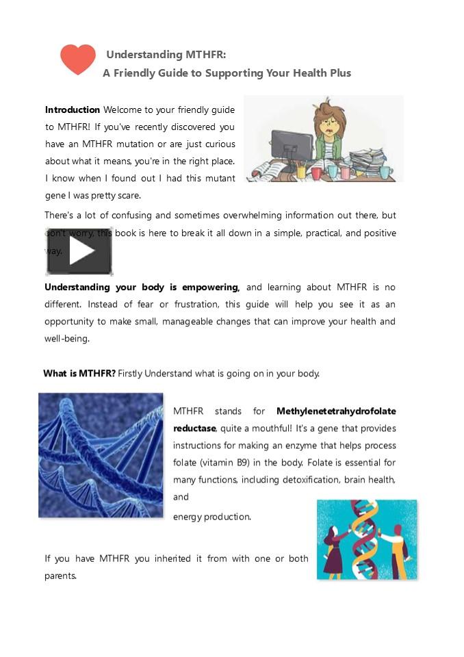Understanding MTHFR: A Friendly Guide to Supporting Your Health Plus presentation | free to download