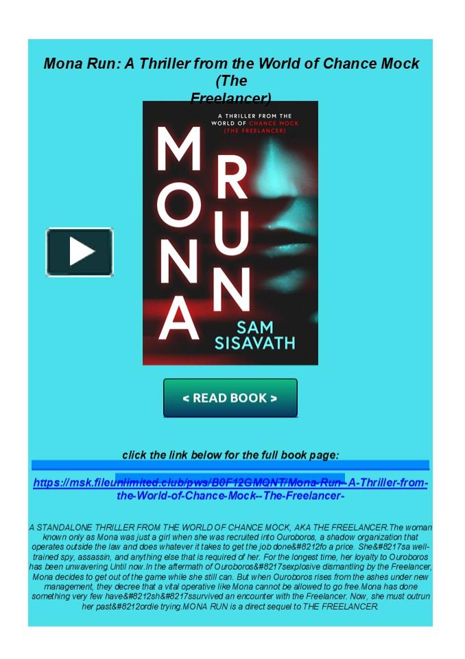 PPT – PDF Mona Run: A Thriller from the World of Chance Mock (The Freelancer) PowerPoint ...