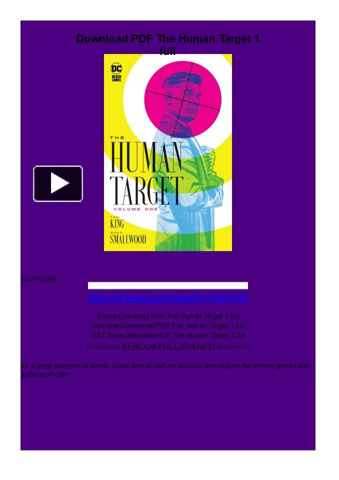 Download PDF The Human Target 1 full presentation | free to download