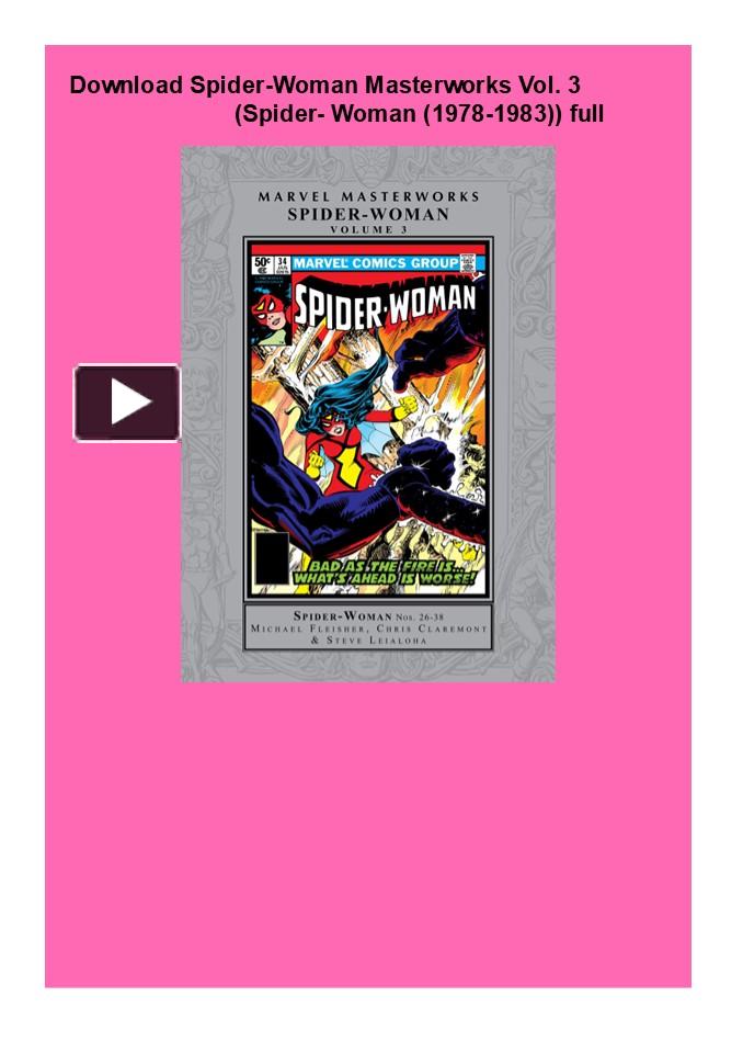 PPT – Download Spider-Woman Masterworks Vol. 3 (Spider-Woman (1978-1983)) full PowerPoint ...