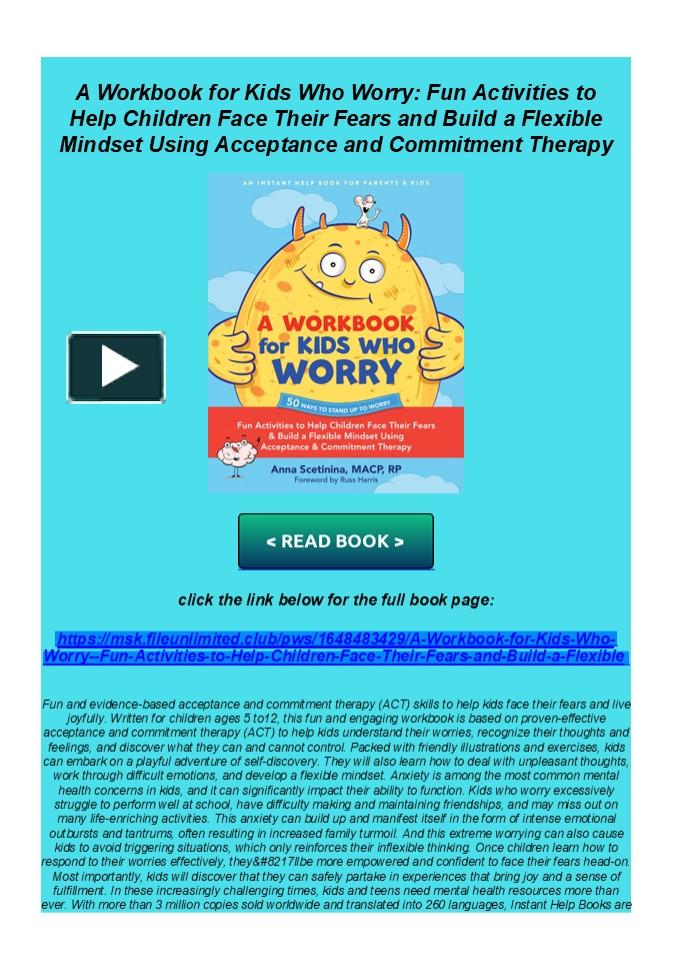 Download A Workbook for Kids Who Worry: Fun Activities to Help Children ...
