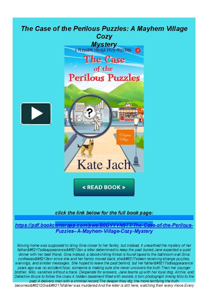 Kindle The Case of the Perilous Puzzles: A Mayhem Village Cozy Mystery ...