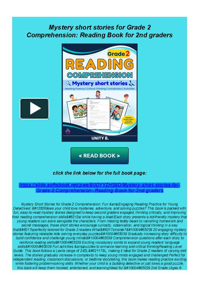 Download Mystery short stories for Grade 2 Comprehension: Reading Book ...