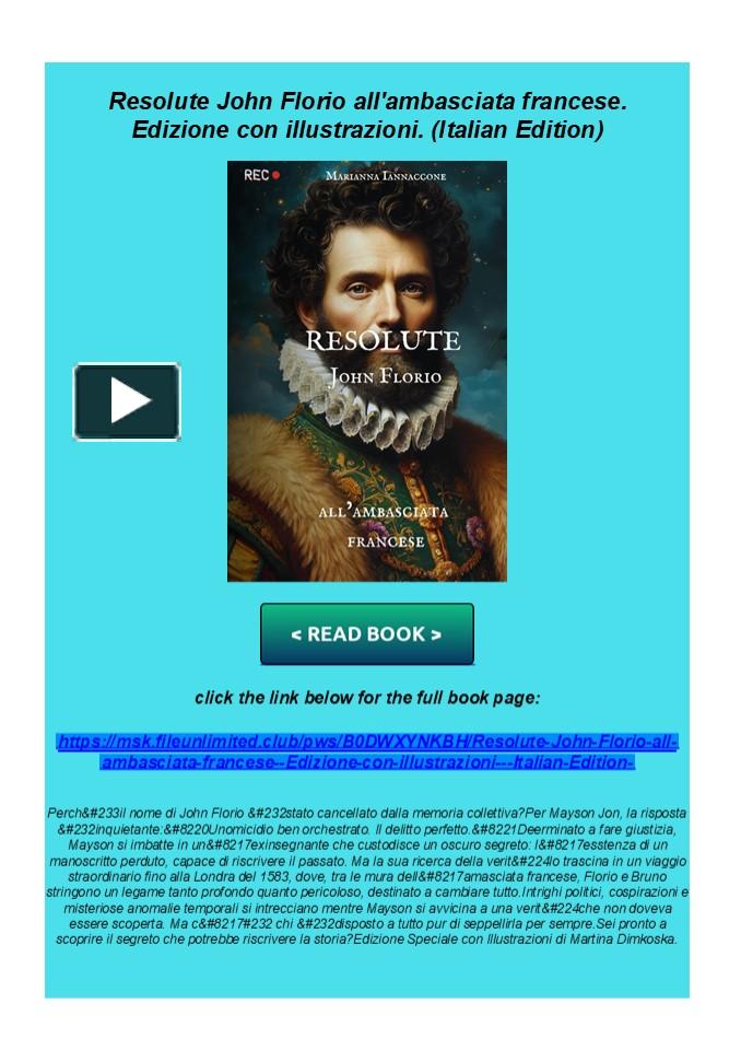 PDF Resolute John Florio all'ambasciata francese. Edizione con illustrazioni. (Italian Edition ...