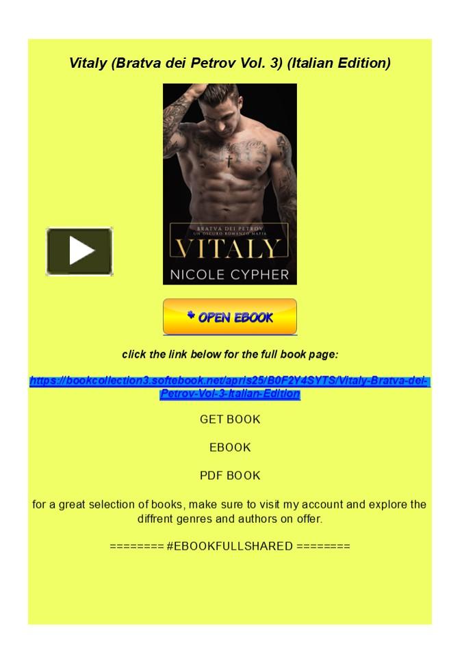 DOWNLOAD Vitaly (Bratva dei Petrov Vol. 3) (Italian Edition) presentation | free to download