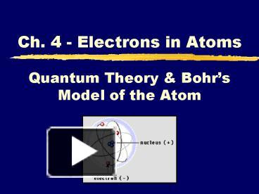 PPT – Quantum Theory PowerPoint presentation | free to view - id: 9e803 ...