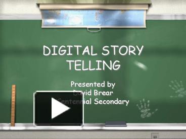 DIGITAL STORY TELLING presentation | free to download