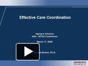 Effective Care Coordination presentation | free to view