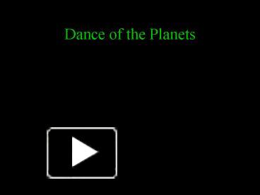 Dance of the Planets presentation | free to download