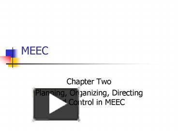 PPT – MEEC PowerPoint presentation | free to download - id: 9f2fb-MjJiM
