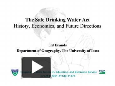 The Safe Drinking Water Act History, Economics, and Future Directions ...