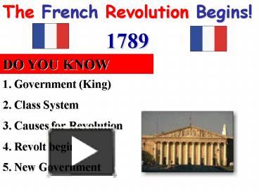 The French Revolution Begins presentation | free to view