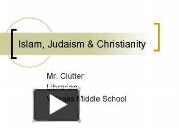 Islam, Judaism presentation | free to view