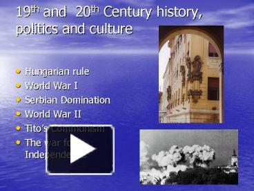 PPT – 19th and 20th Century history, politics and culture PowerPoint ...
