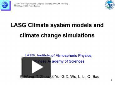 LASG, Institute of Atmospheric Physics, presentation | free to view