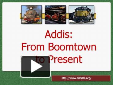 PPT – Addis: From Boomtown to Present PowerPoint presentation | free to ...