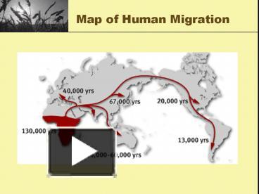 Map of Human Migration presentation | free to view