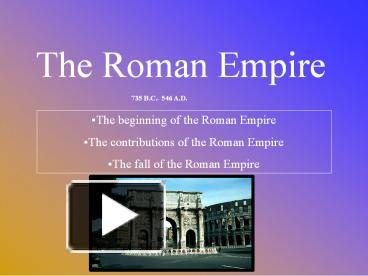 The Roman Empire presentation | free to download