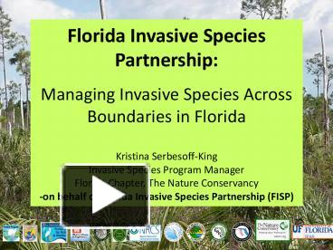 Florida Invasive Species Partnership: presentation | free to view