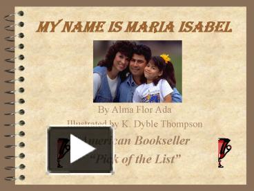 My Name Is Maria Isabel presentation | free to view
