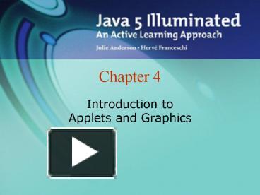 Introduction to Applets and Graphics presentation | free to view