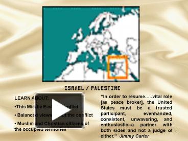 PPT – ISRAEL PALESTINE PowerPoint presentation | free to view - id ...